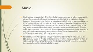 Culture of italy | PPTX