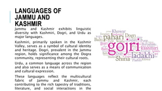 Culture of Jammu and Kashmir Union Territory | PPTX