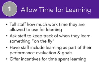 Sustainable Staff Development - 5 Steps to Create a Culture of Learning ...