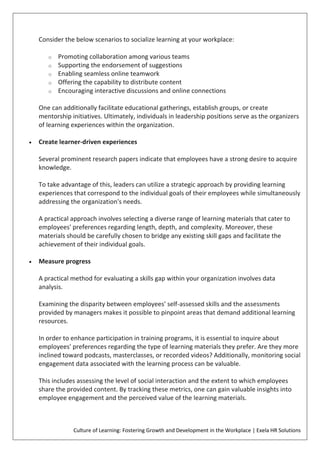 Culture of Learning: Fostering Growth and Development in the Workplace ...