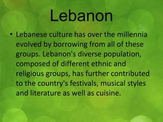 Culture of Lebanon | PPTX