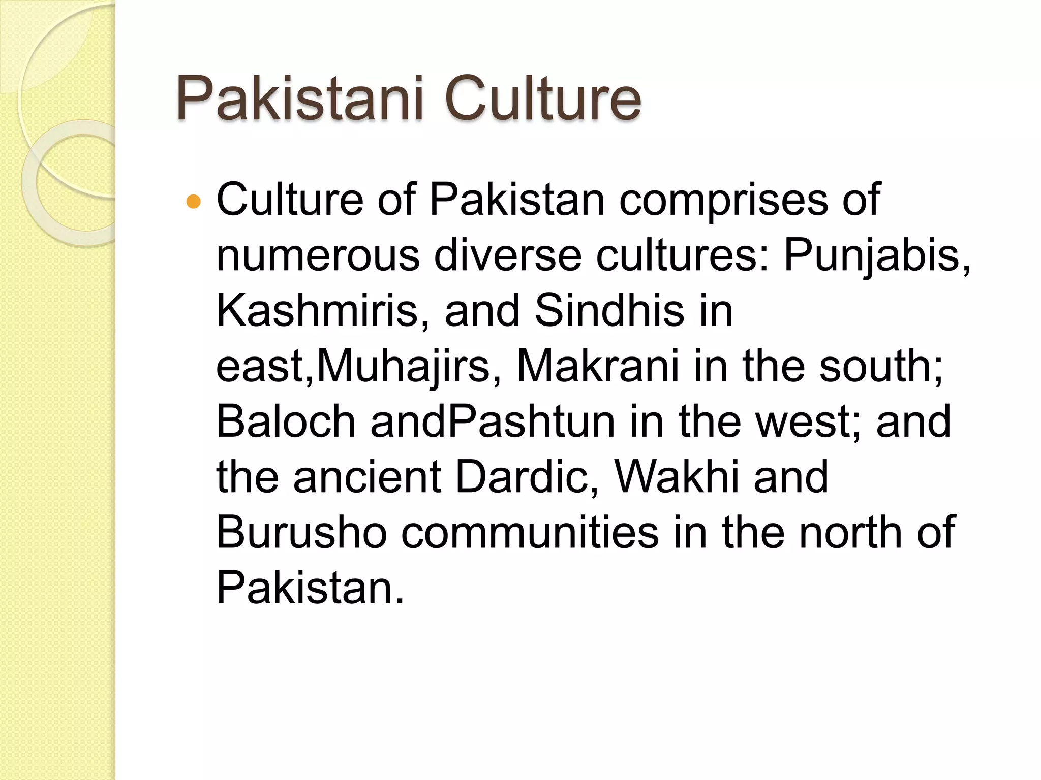 Culture of pakistan | PPTX