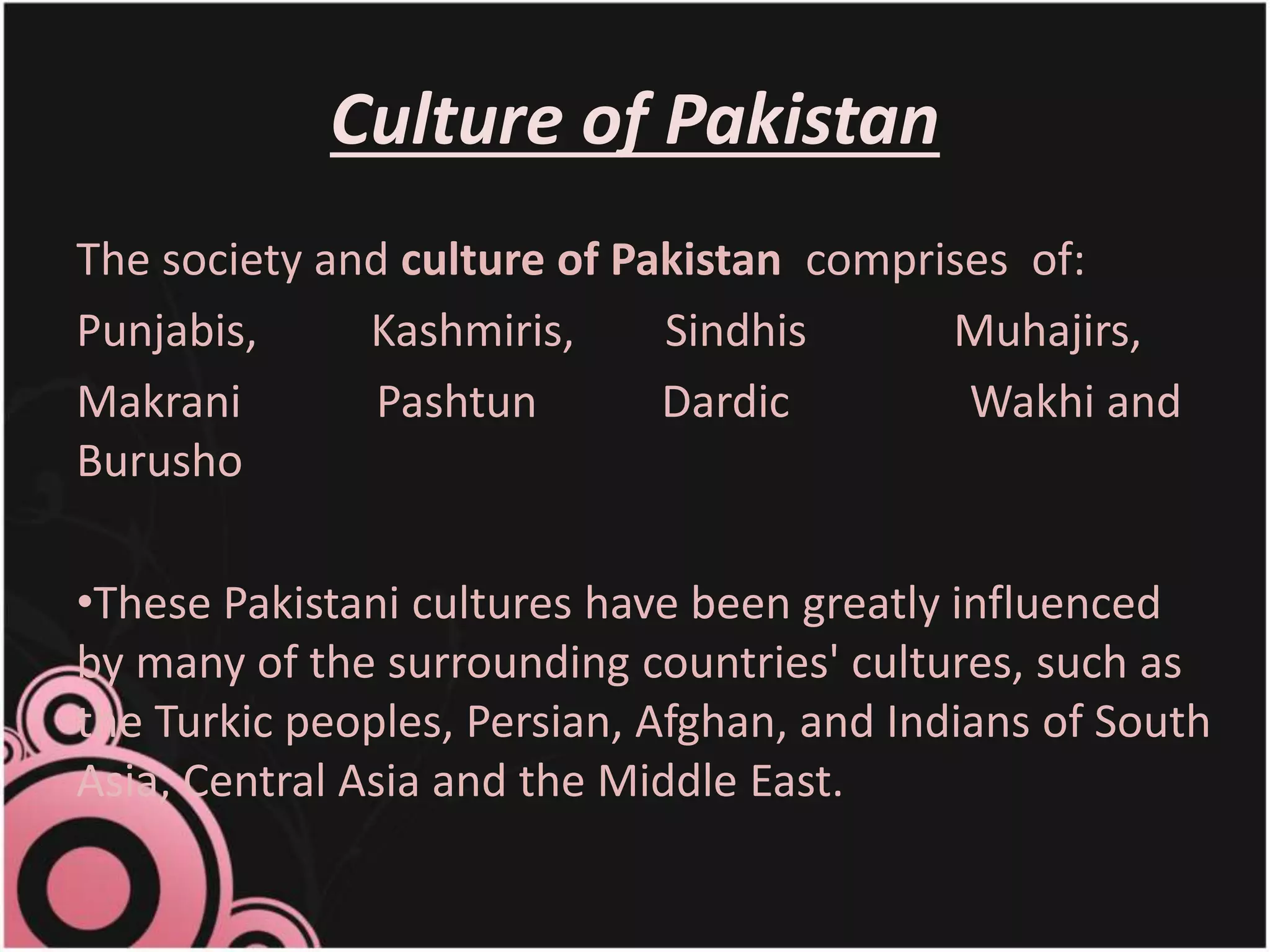 Culture of pakistan | PPT
