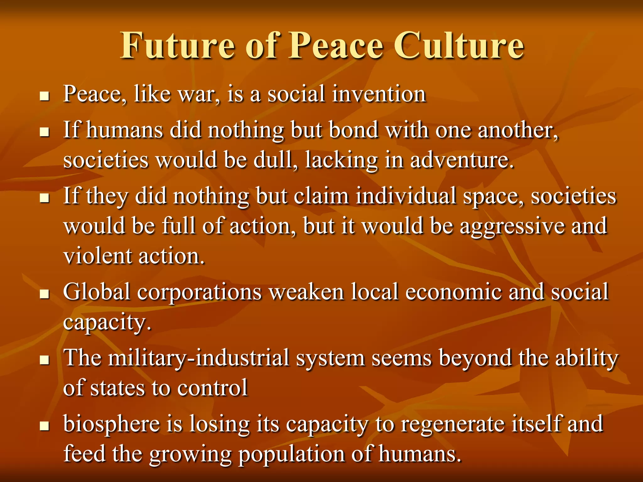 Culture of peace | PPTX