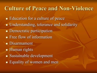 Culture of peace | PPTX