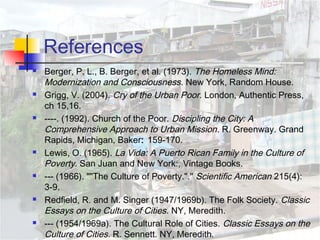540-7 Culture of Poverty & the Urban Poor Church | PPT