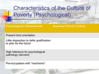 540-7 Culture of Poverty & the Urban Poor Church | PPT