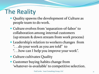 Culture Or Quality | PPTX