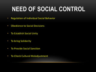 CULTURAL INTEGRATION, SOCIAL CONTROL & LAW | PPT