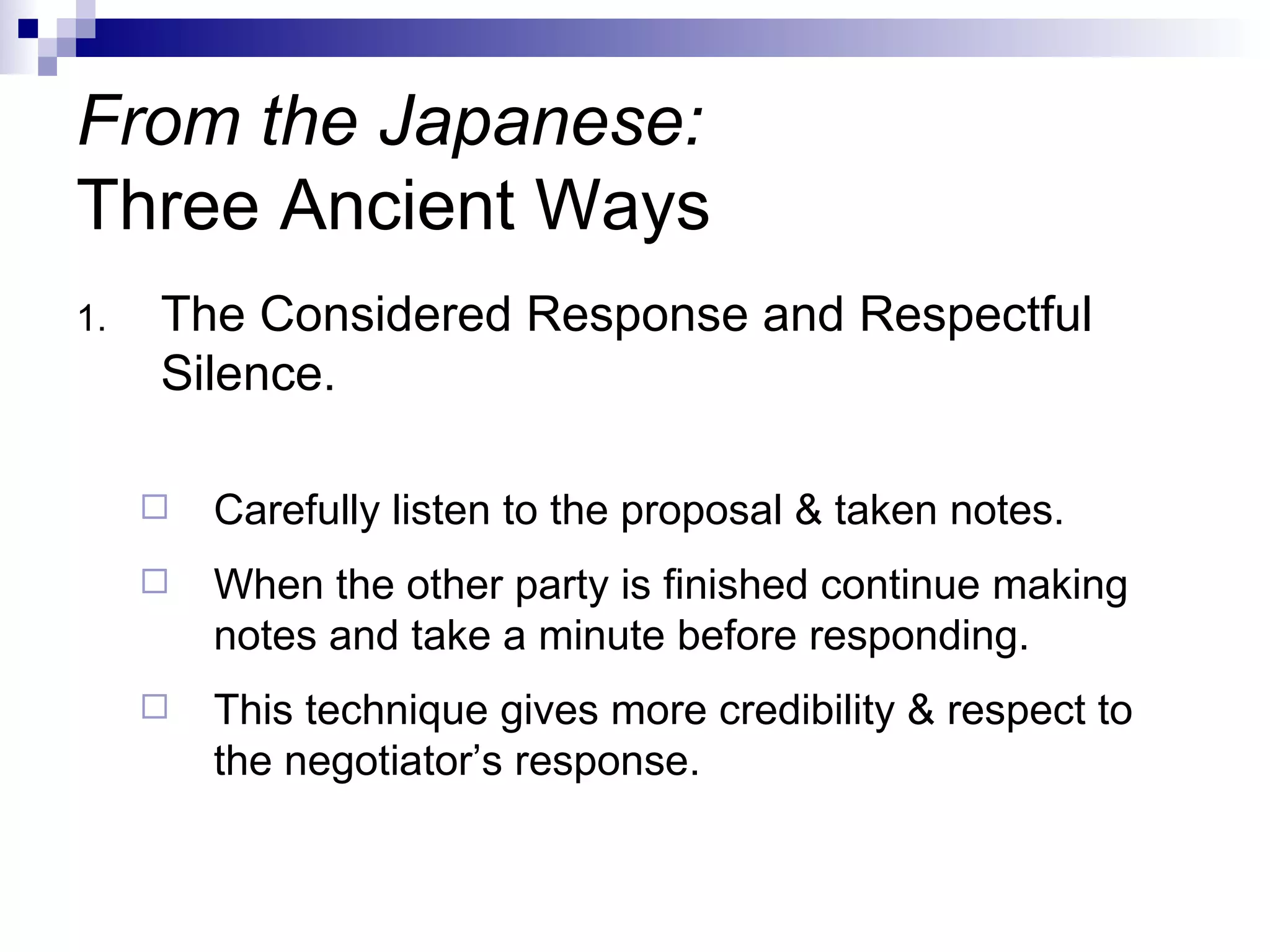 Cultural negotiation styles | PPT