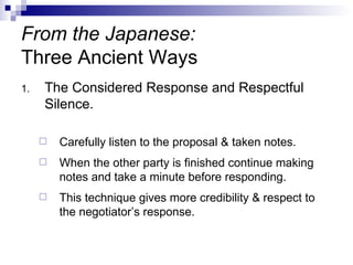 Cultural negotiation styles | PPT