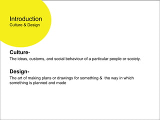 Design and Culture | PPTX