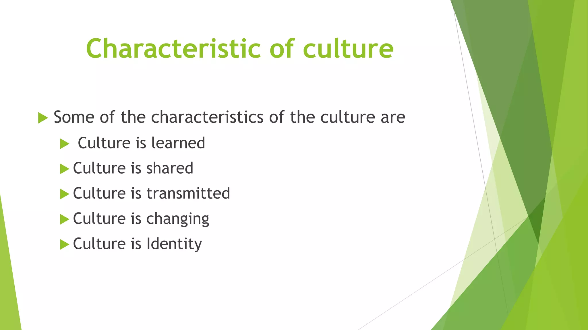 The Culture and its types | PPTX
