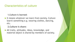 The Culture and its types | PPTX