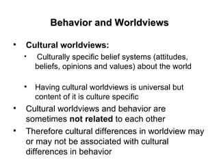 Culture psy ch1 | PPT