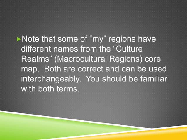 Culture realms (use with culture realms core map) | PPTX | Asia Travel ...