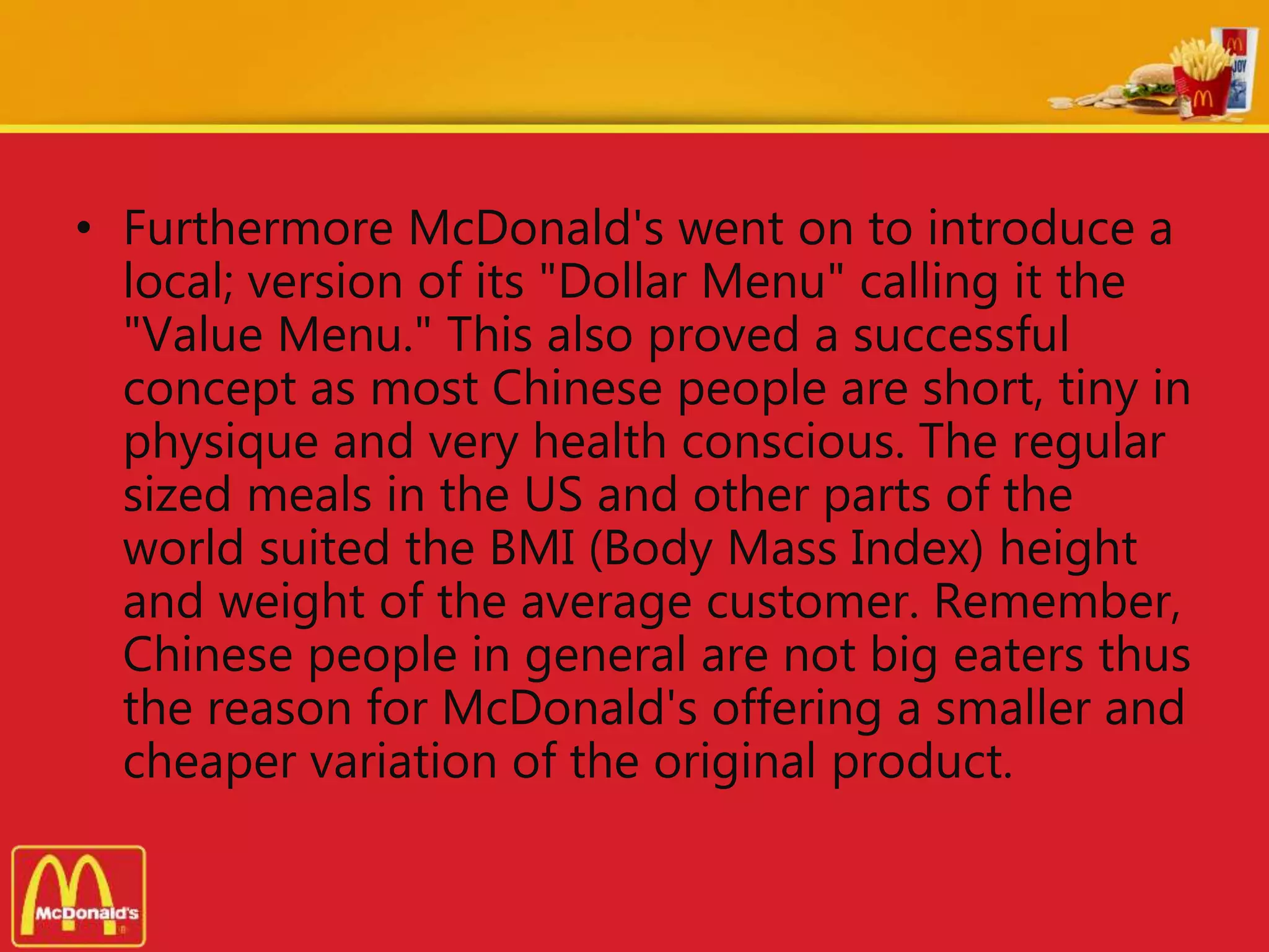 Cultures adapted by mc donalds | PPTX