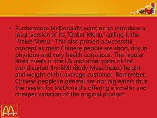 Cultures adapted by mc donalds | PPTX