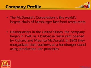 Cultures adapted by mc donalds | PPTX