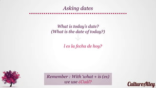 Basic Spanish | Lesson 19 | Telling dates | PPTX