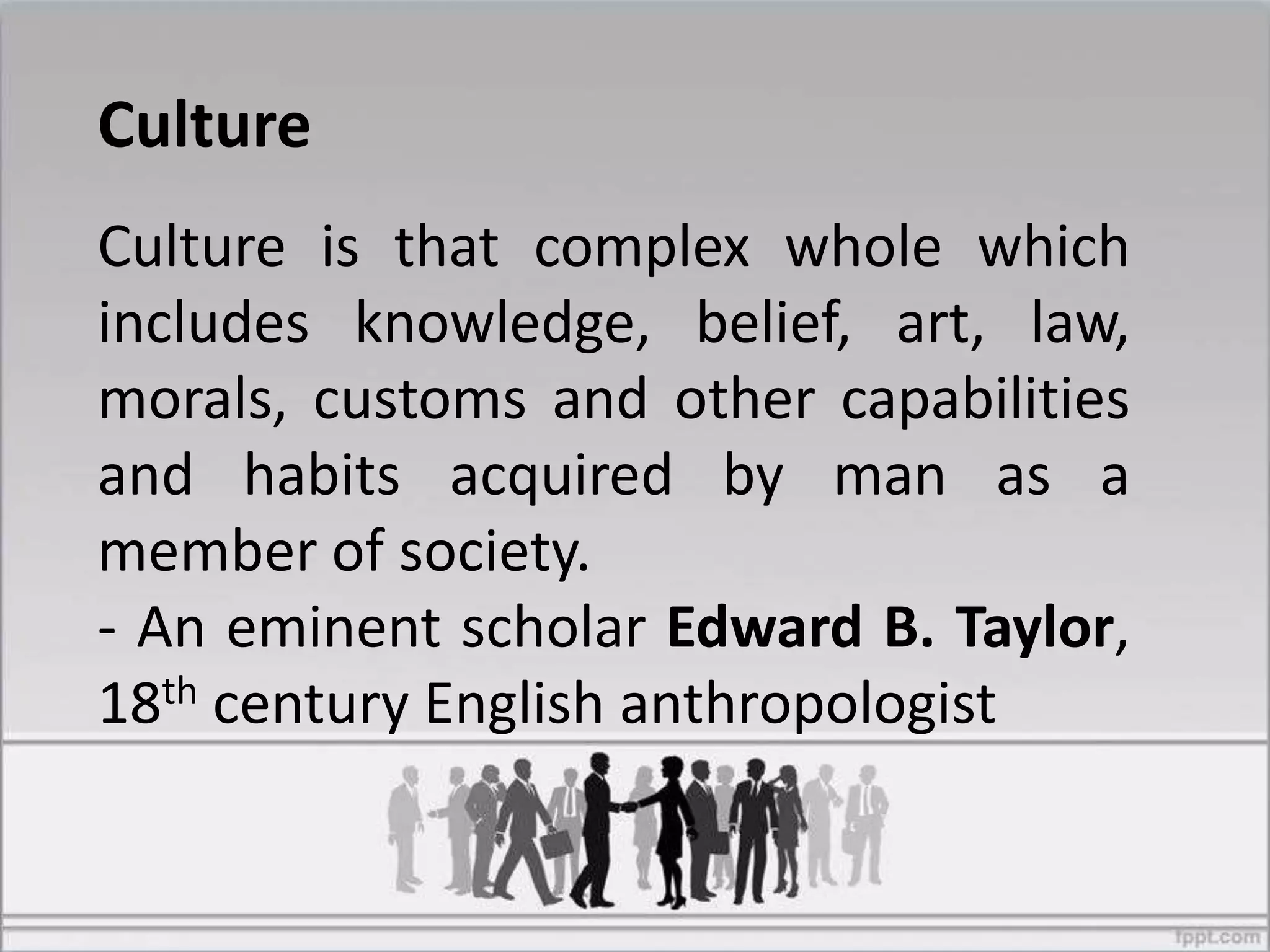 Culture, socialization and education. | PPTX