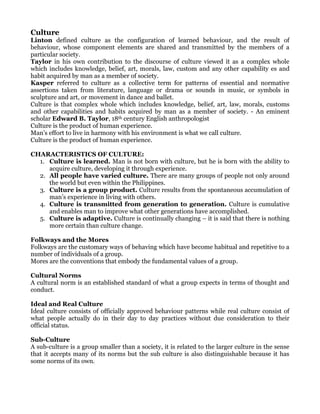 Culture, socialization and education | DOCX