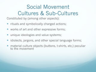 Culture & Social Movements: Univ. BCN class presentation | PPT