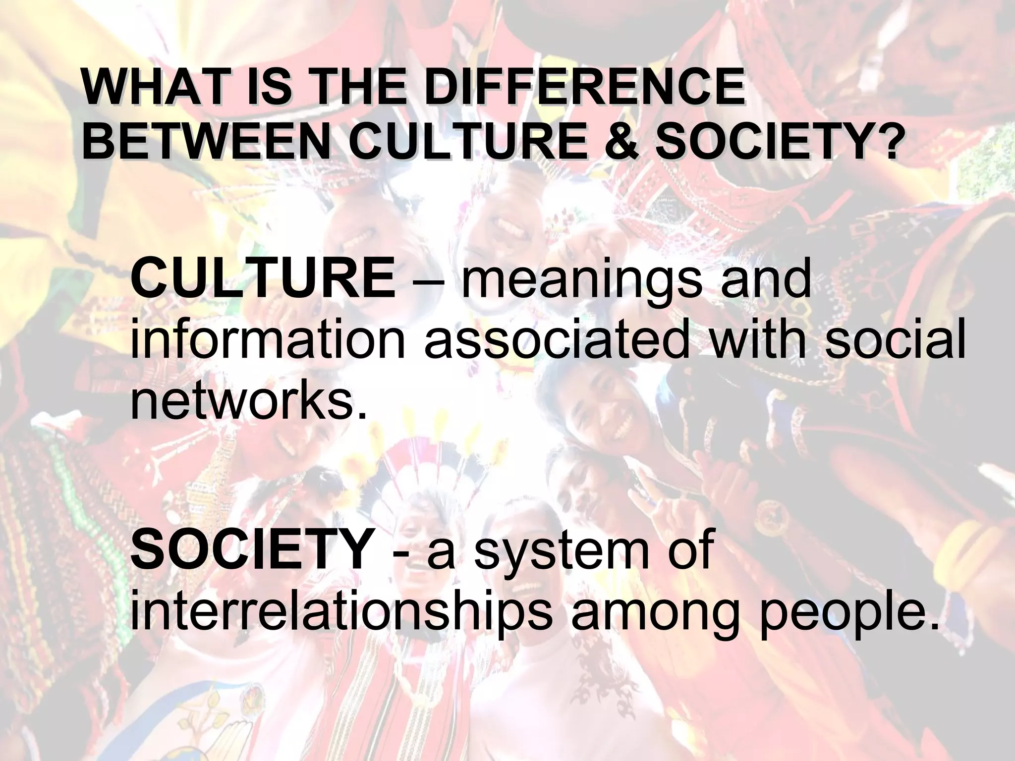 Culture & Society | PPT