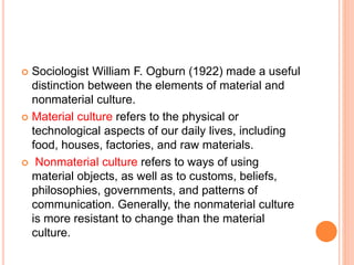 Sociology XII: Culture | PPTX