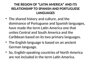 Cultural and Linguistic Blending in Latin America and Its Impact on ...