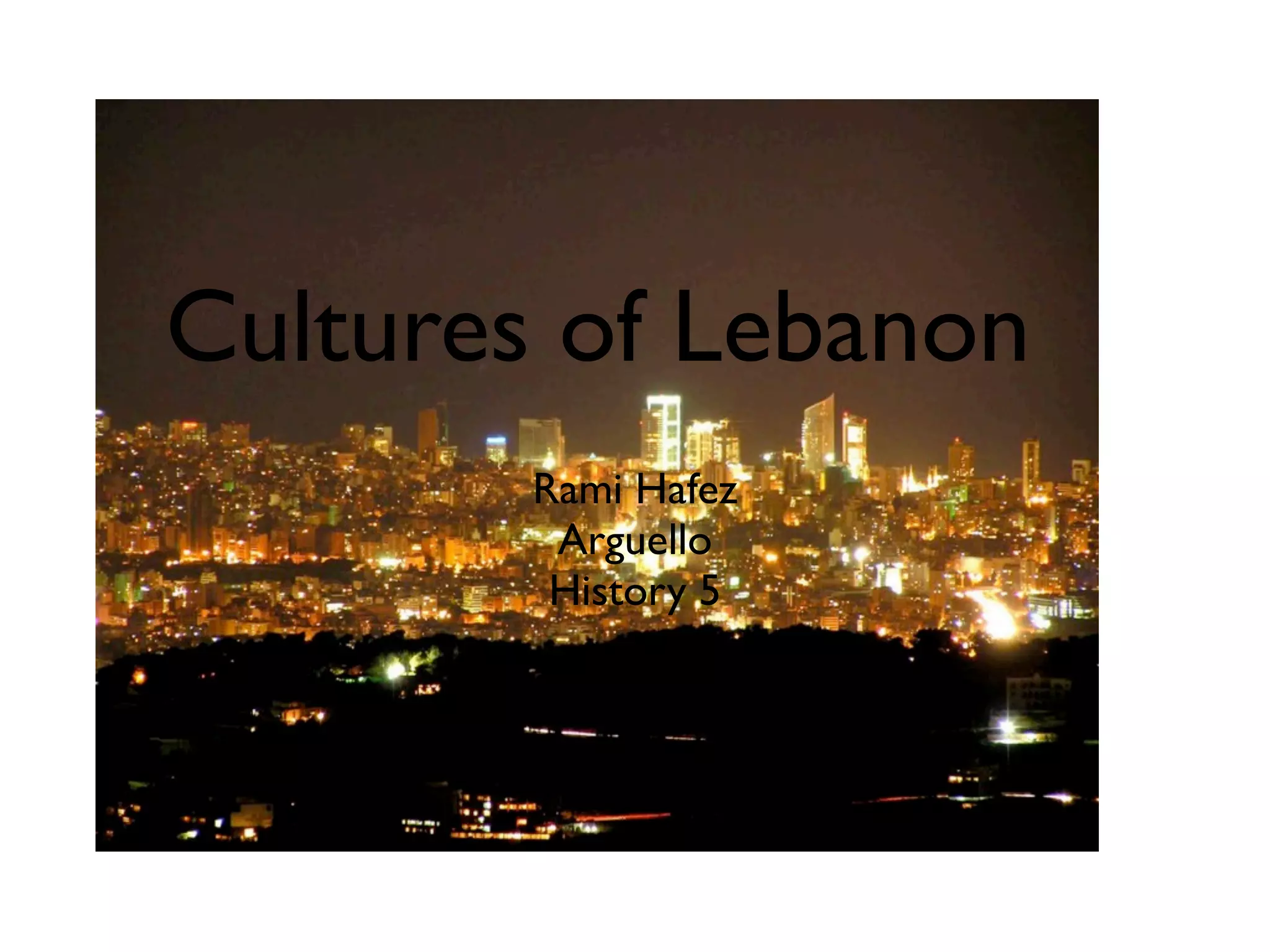 Cultures of lebanon | KEY