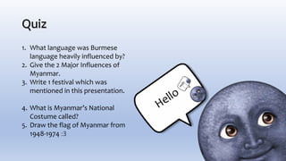 Social Studies Culture of Myanmar | PPTX