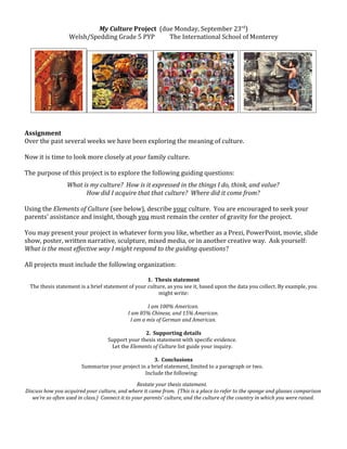 Cultures project 8.26