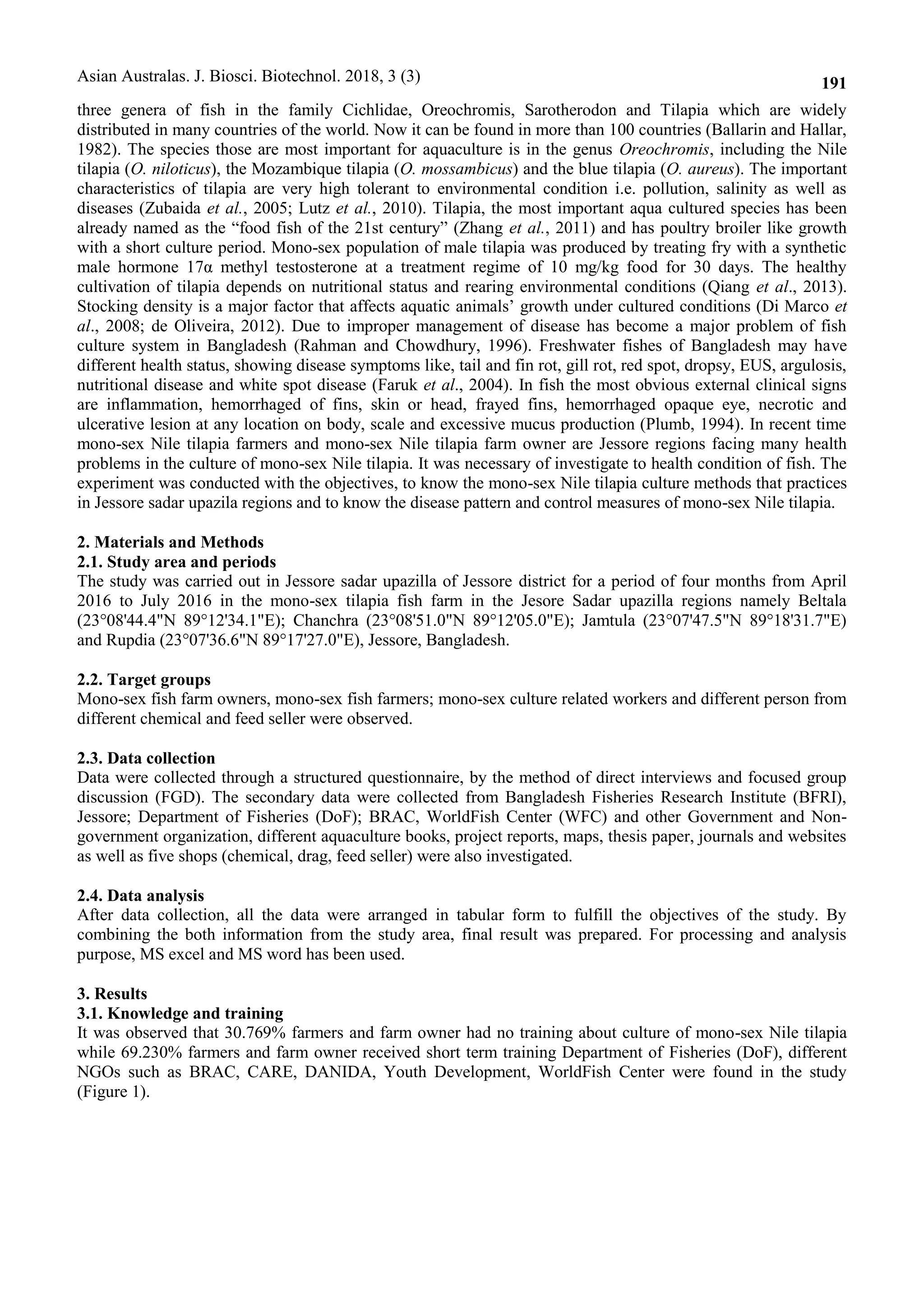 Culture strategies, diseases and their mitigations in mono-sex Nile ...