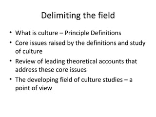 Culture studies intro | PPT