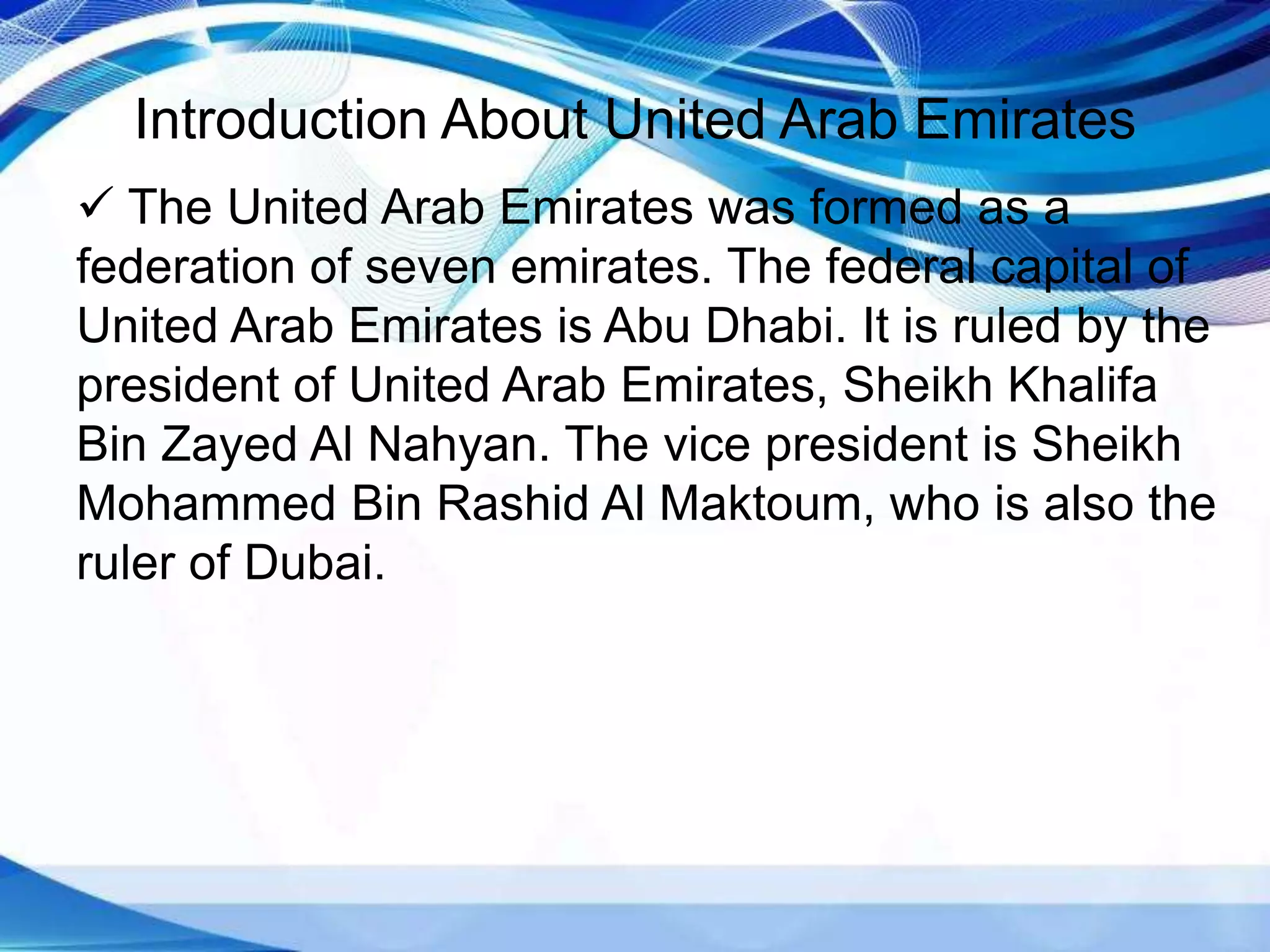 Culture & Tradition In United Arab Emirates | PPTX