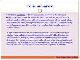 Culture Vs. Performance | PPT