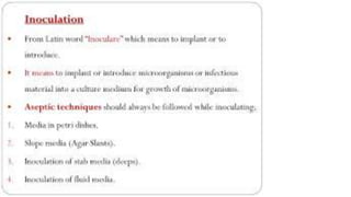 Culturing and inculation techniques used in Bacteriology.pptm.pptx