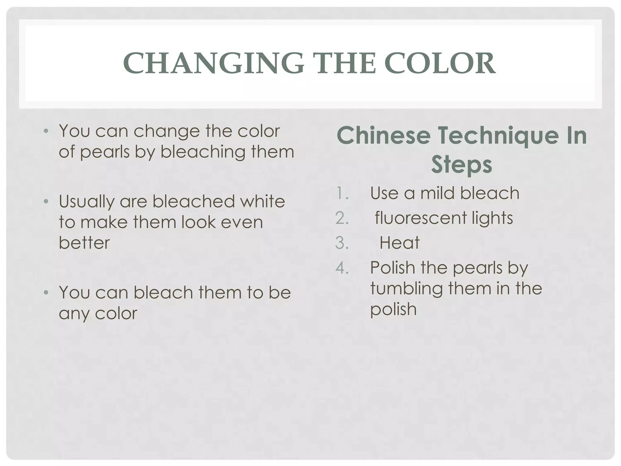 Culturing freshwater pearls | PPTX