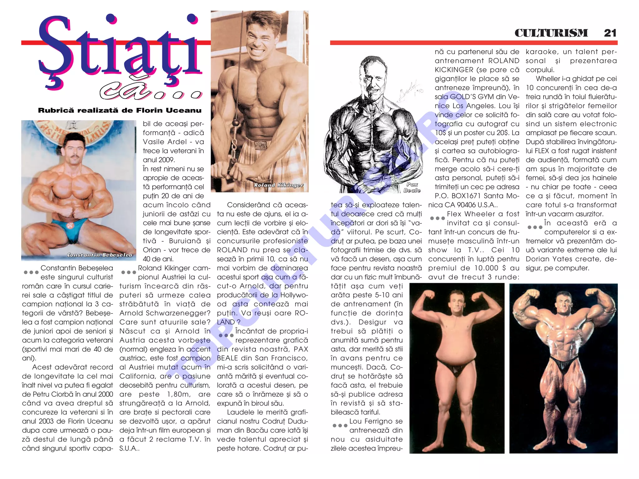 Revista Culturism nr.92 (1/1999) | PDF