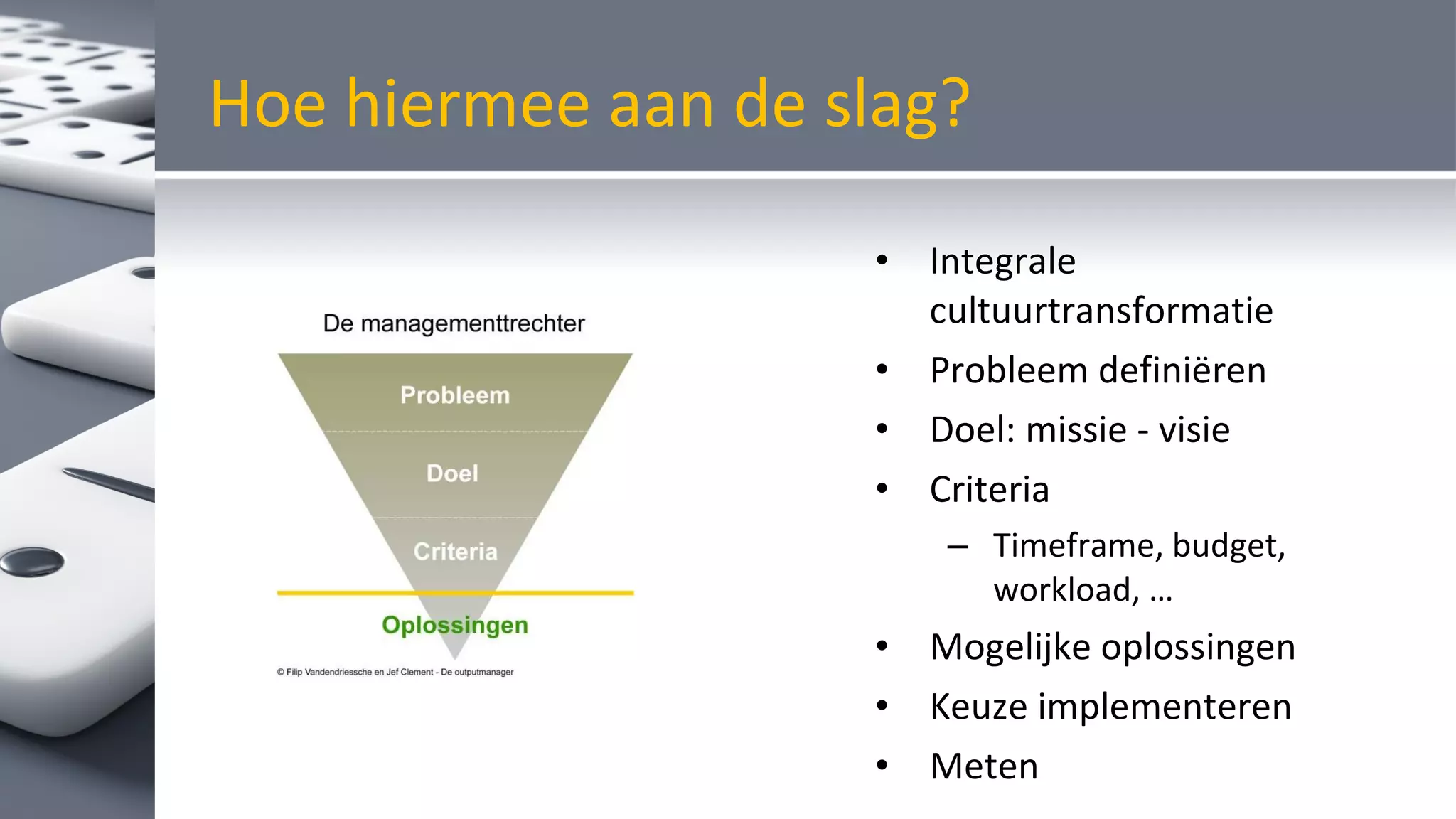 Cultuur in kaart brengen en veranderen met CTT | PPT