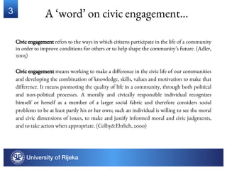 University Civic Engagement: What Does It Mean to Be An Engaged ...