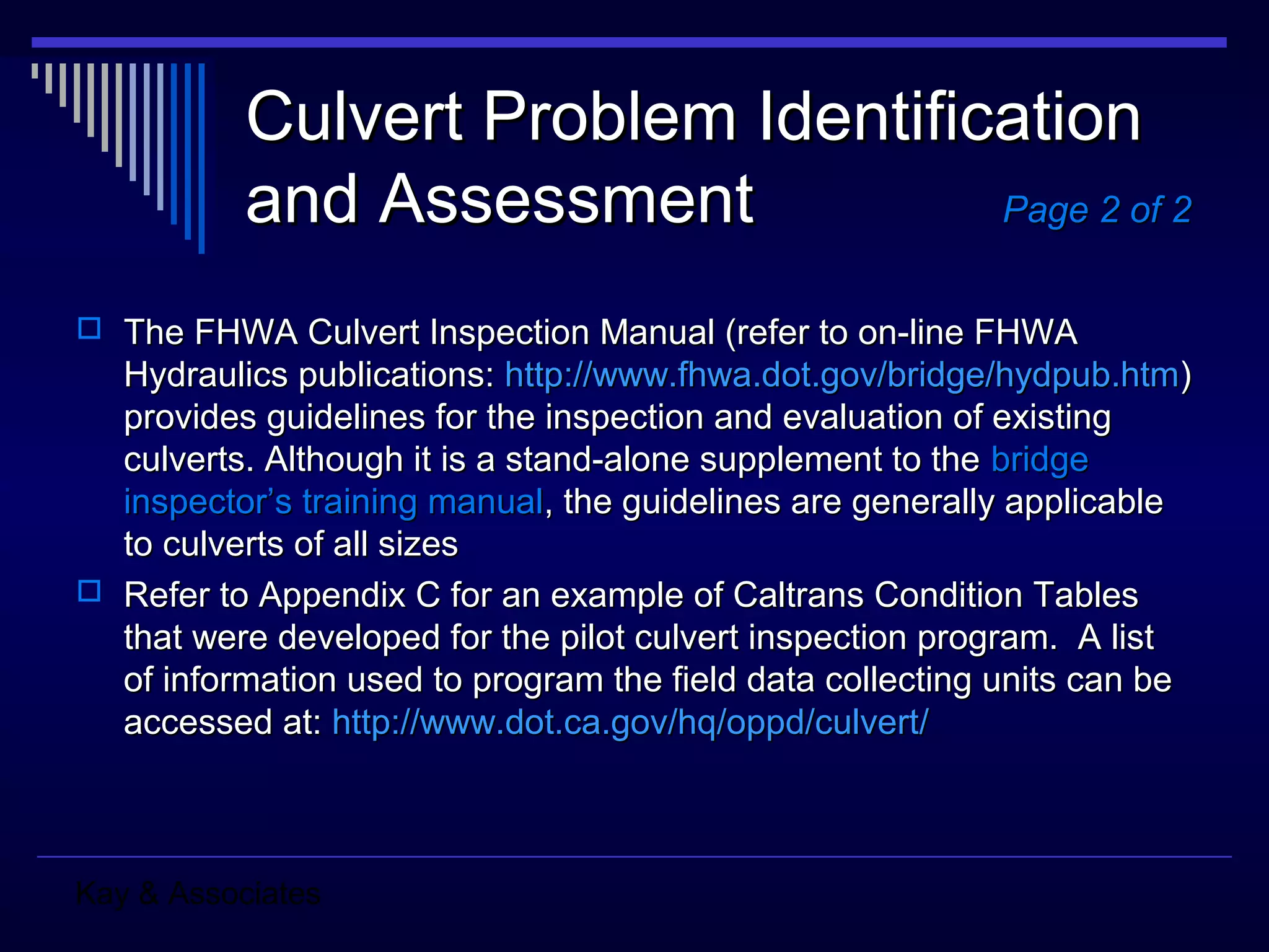 Culvert inspection and investigation | PPT