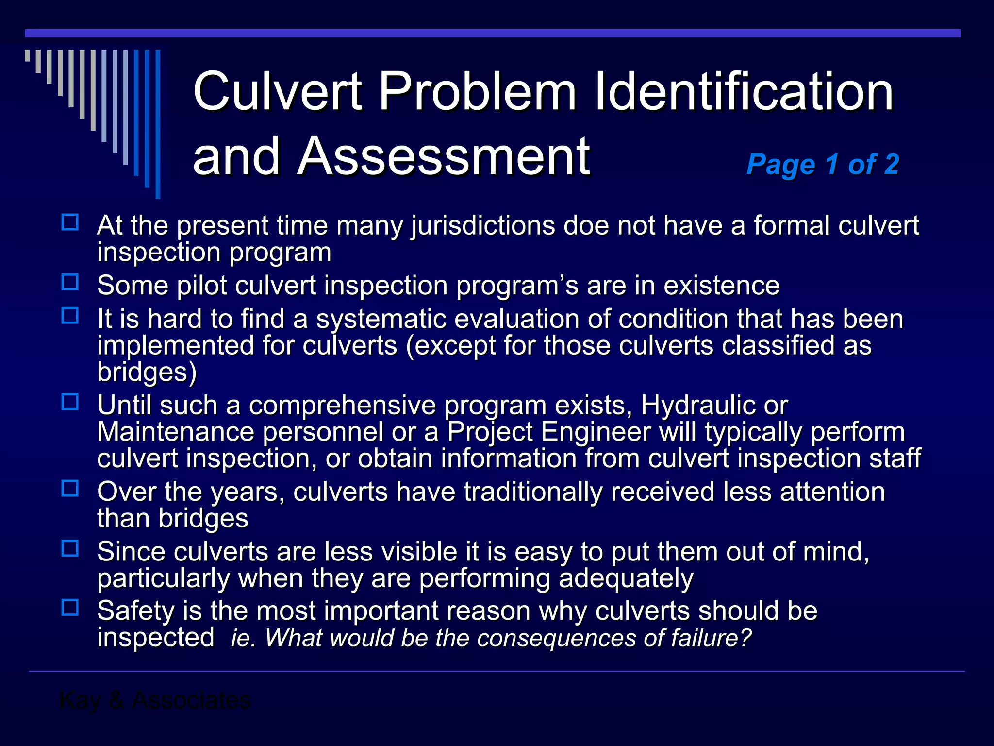 Culvert inspection and investigation | PPT