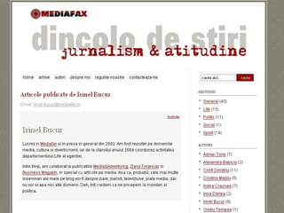 Cum instrumente de PR pot fi (create si) folosite online | PPT