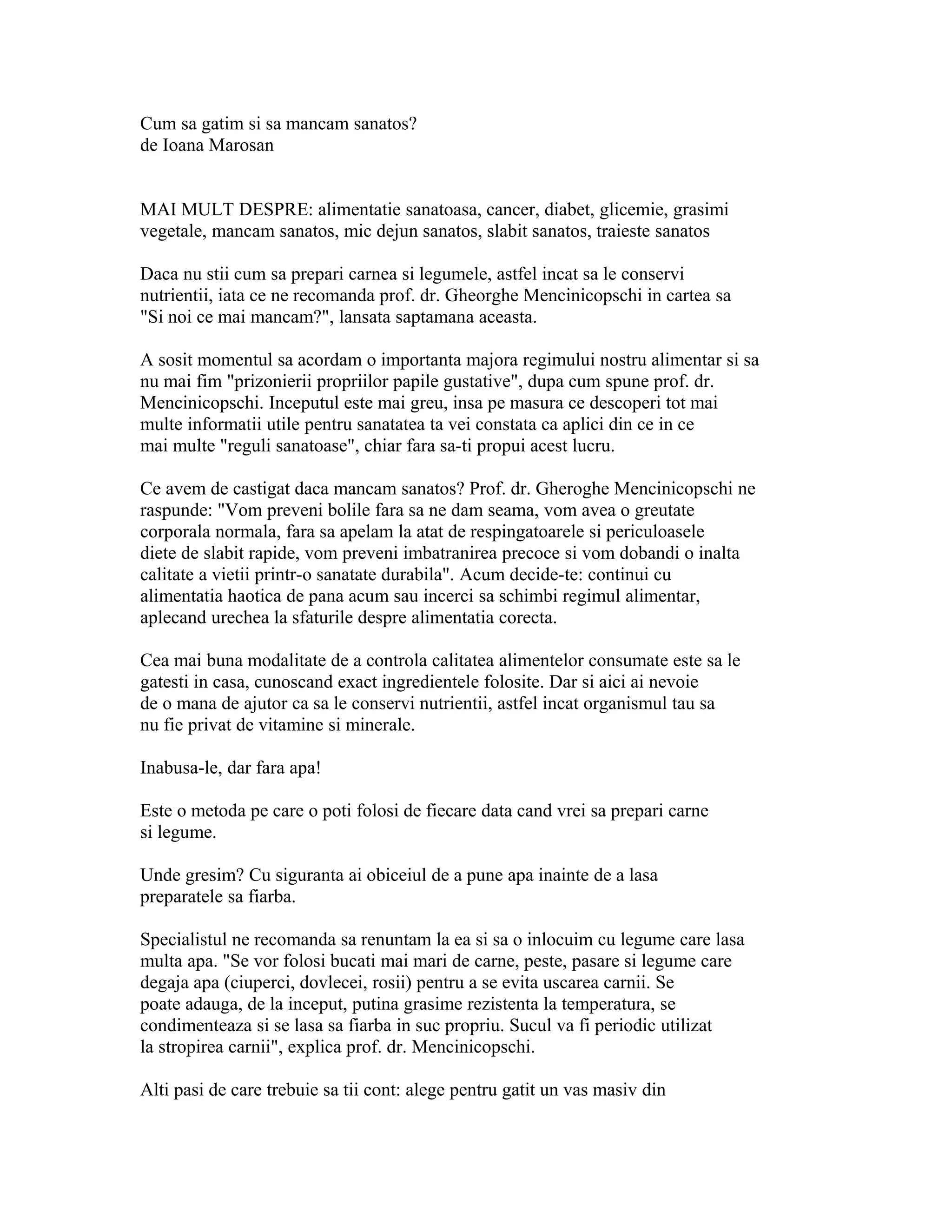 Cum sa-gatim-si-sa-mancam-sanatos | PDF