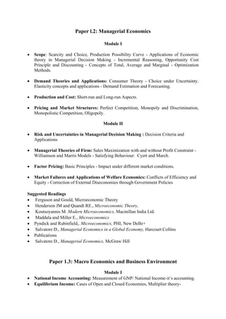 University of Calcutta M Com Syllabus | PDF