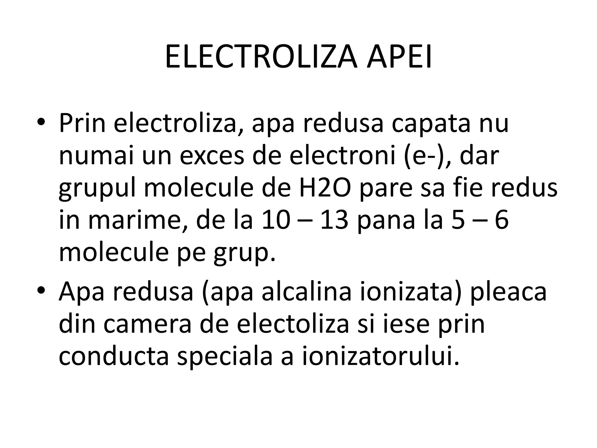 Cum functioneaza un ionizator de apa ? | PPT