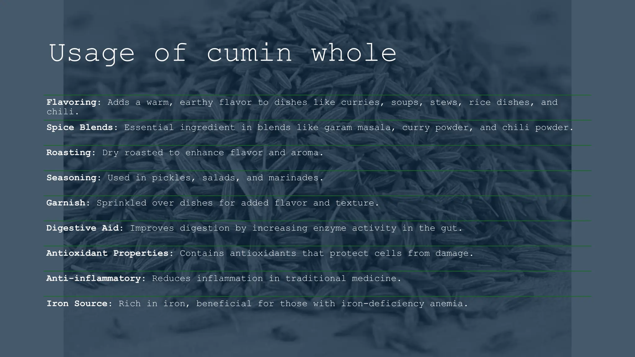 Cumin whole (Jeera) from nature's spice | PPTX