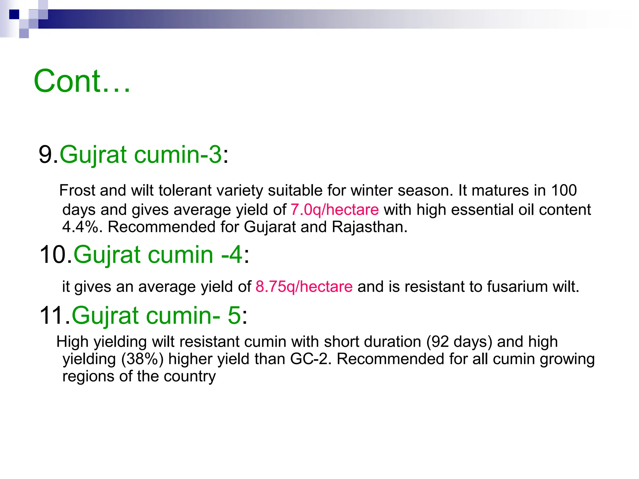 CUMIN VARIETIES by Munazah Bashir..ppt